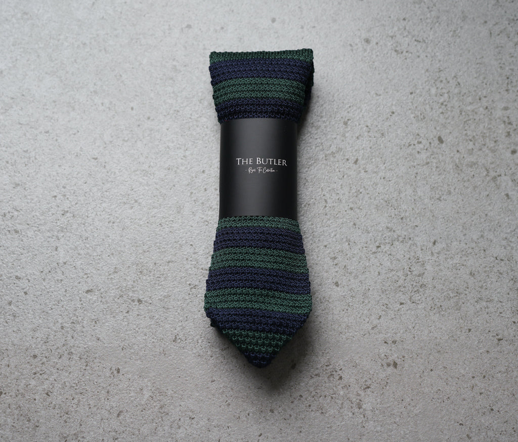 The Butler Sri Lanka | Sheldon Premium Knitted Striped Necktie