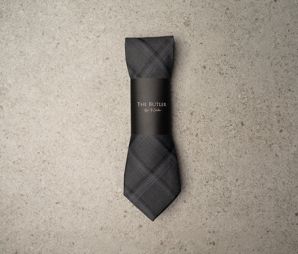 Broderick Midnight Luxury Plaid Tie – The Butler
