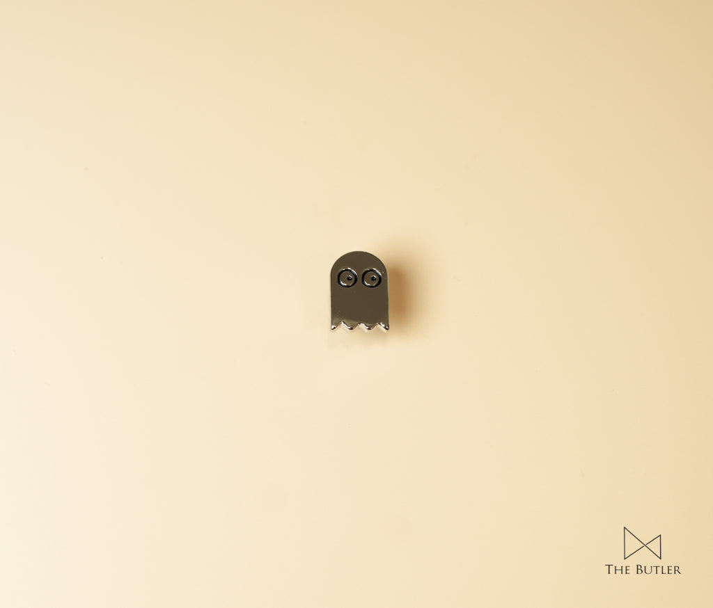 Pac-Man Silver Lapel Pin – The Butler